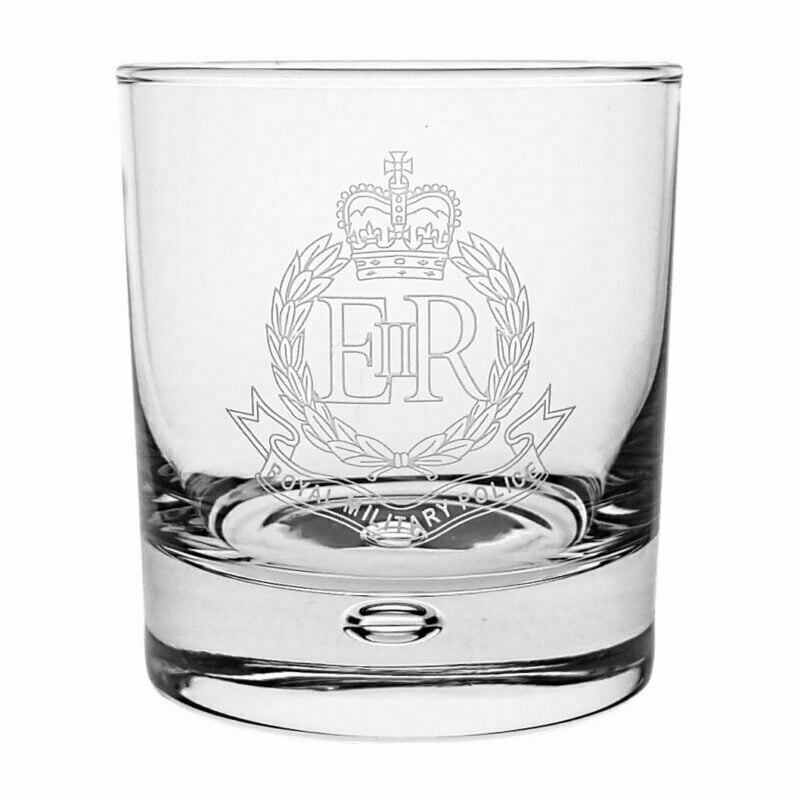 Royal Military Police (RMP) Bubble Base Whisky Tumbler glass